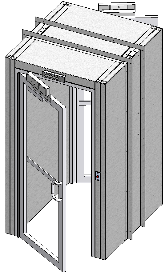 Floor-Mounted Man Door CAP18FMD | Pass-Thru Airlock Doors