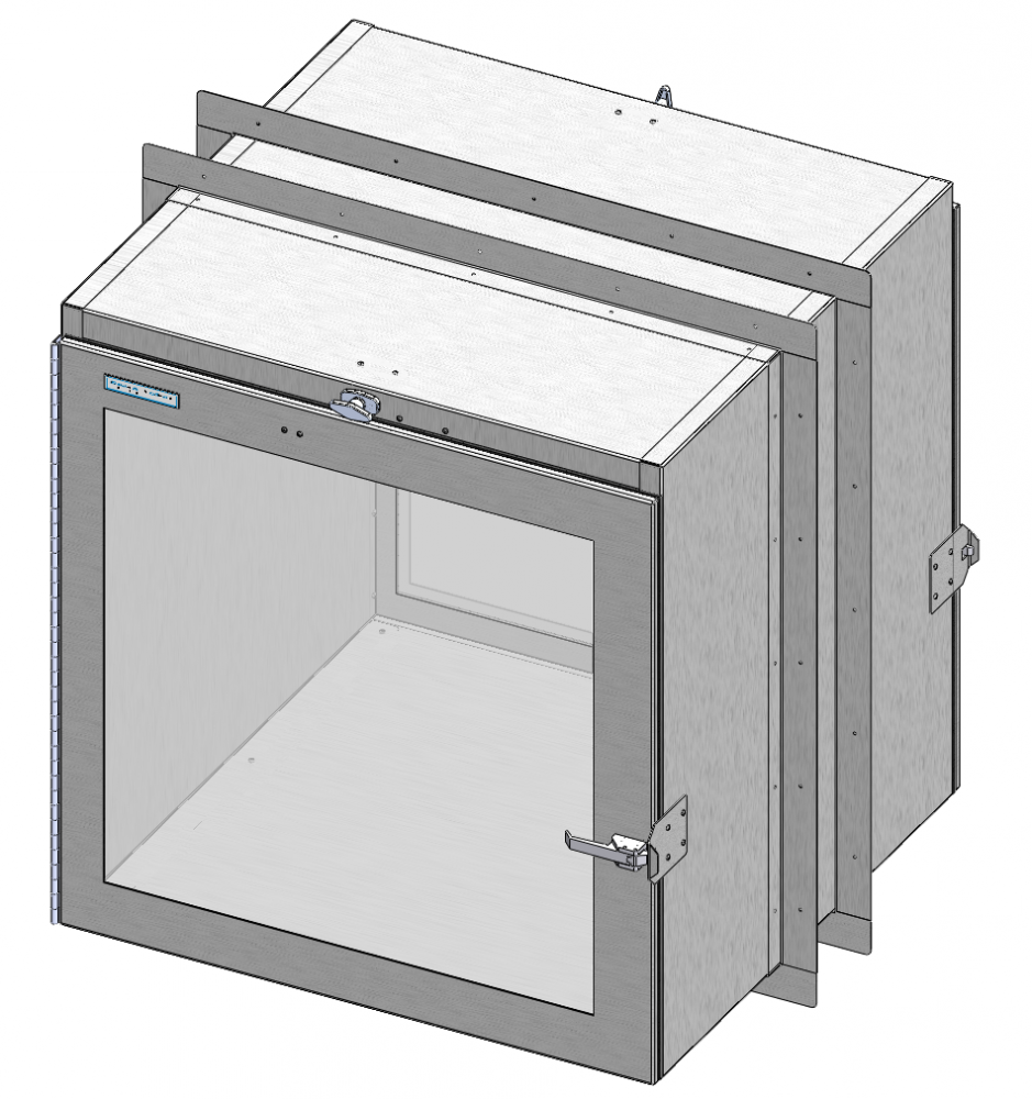 Custom Wall-Mounted Interlock Pass-Thrus for Cleanrooms