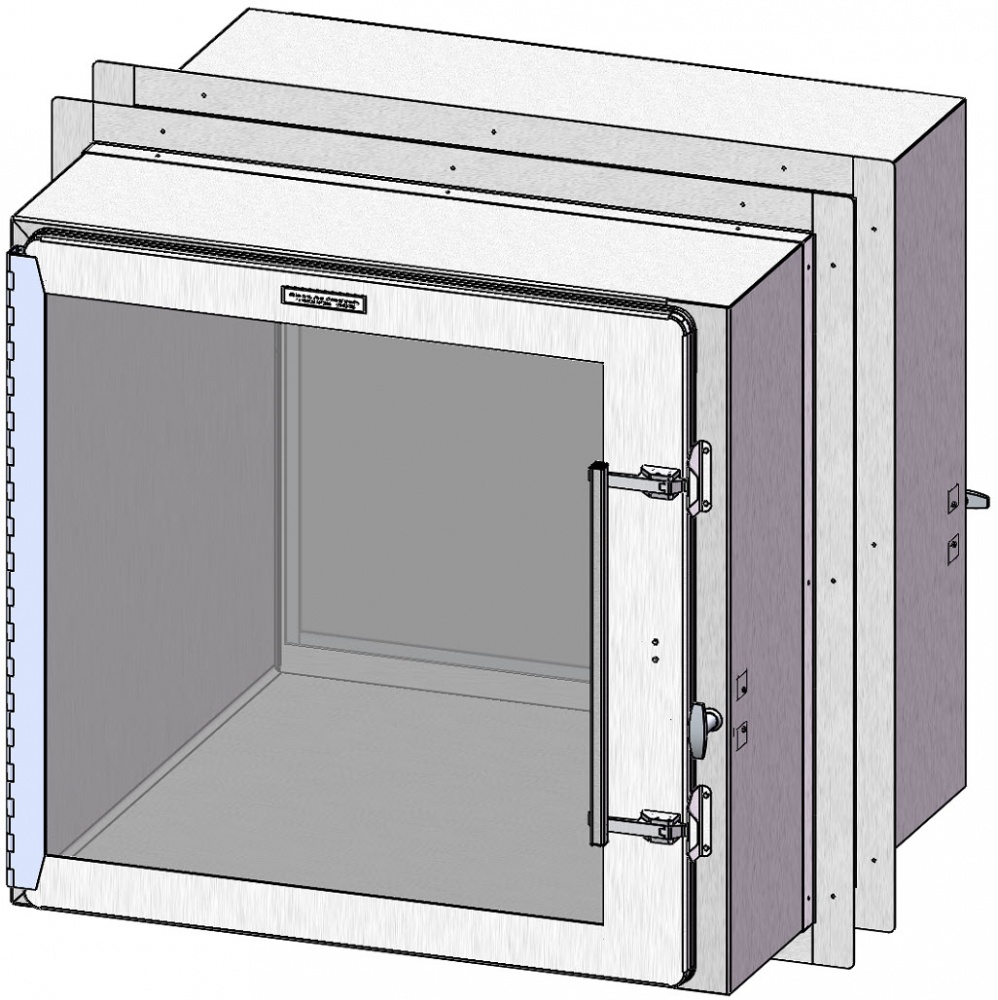 Wall-Mounted Fully Welded Body Pass-Thru (36W x 36H x 36D)