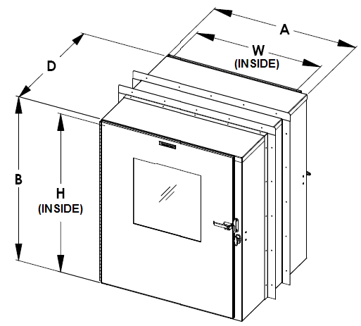 Floor-Mounted Pass-Thrus | CAP18F | Single Door Pass-Thru