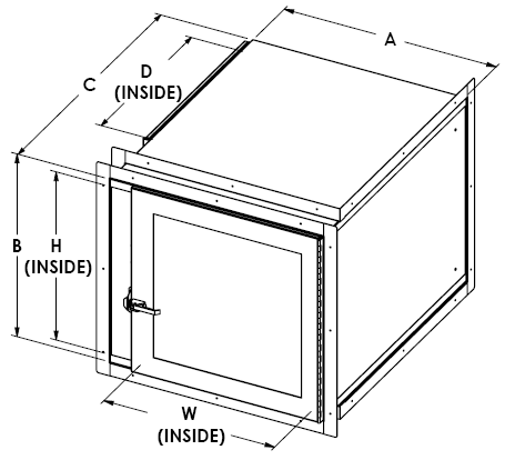 Wall-Mounted 90 Degree Pass-Thru (36W x 36H x 36D)