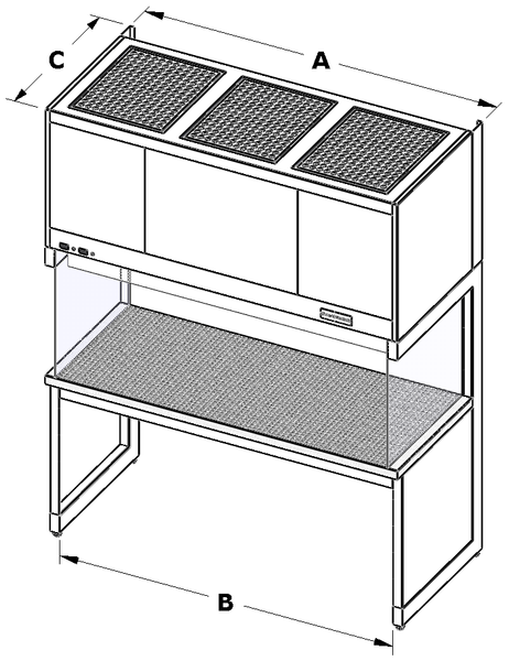 Vertical Laminar Flow Wash Through Base | Clean Benches