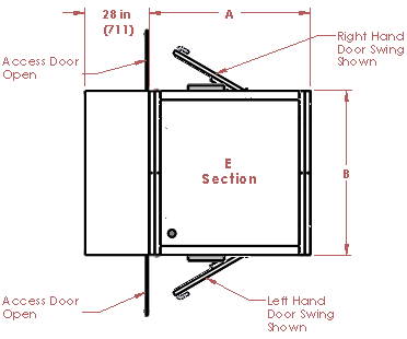 Low-Profile Straight-Through ADA Compliant Air Showers - CAP701LP-ST-7372